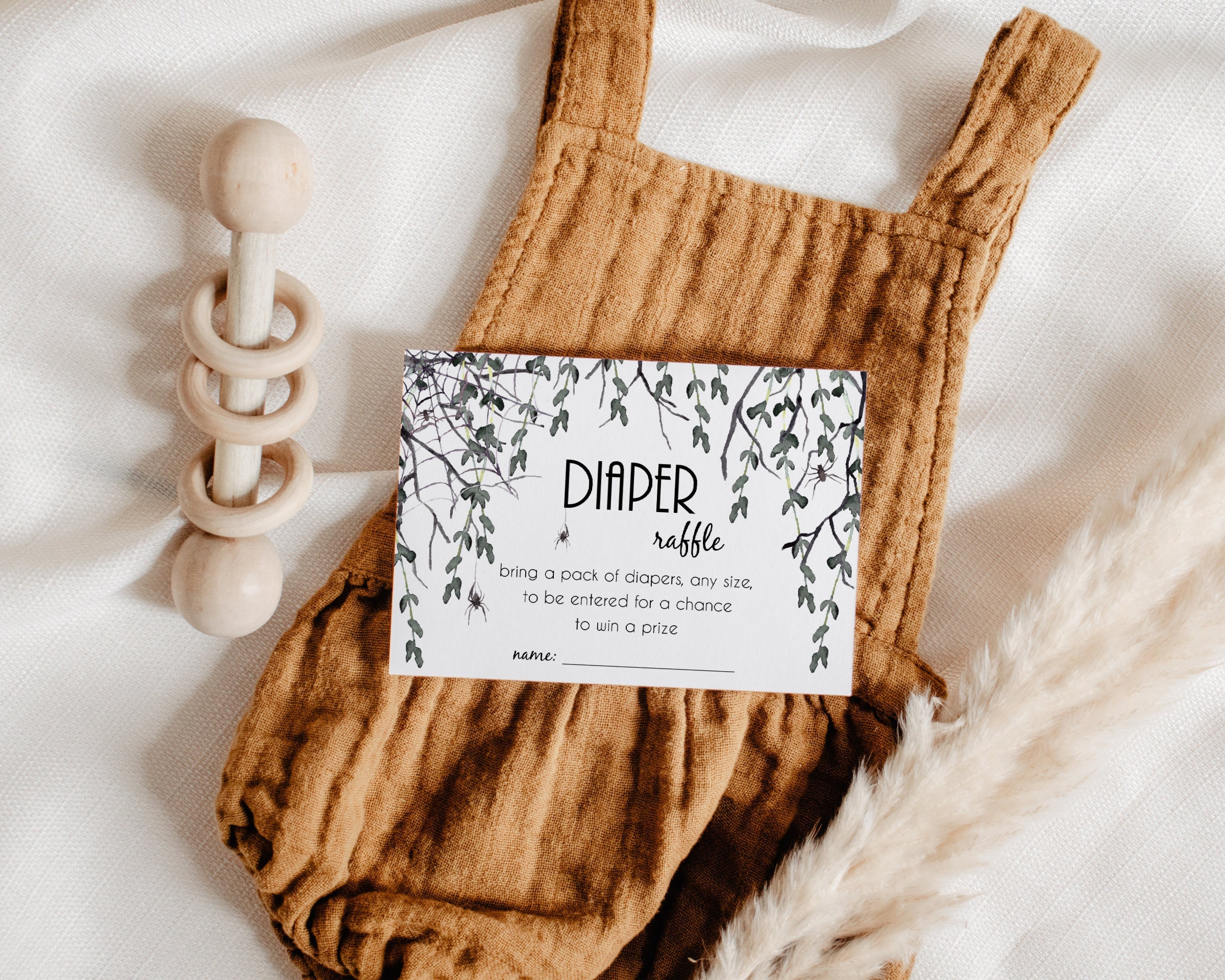 Printable Diaper Raffle Tickets for Fall Halloween Baby Shower, A ...