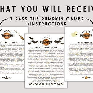 Printable Halloween Left Right Game Bundle, Pass the Pumpkin Party ...