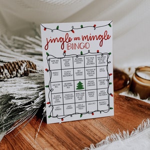Find the Guest Bingo Game, Editable Christmas Party Icebreaker, Jingle ...