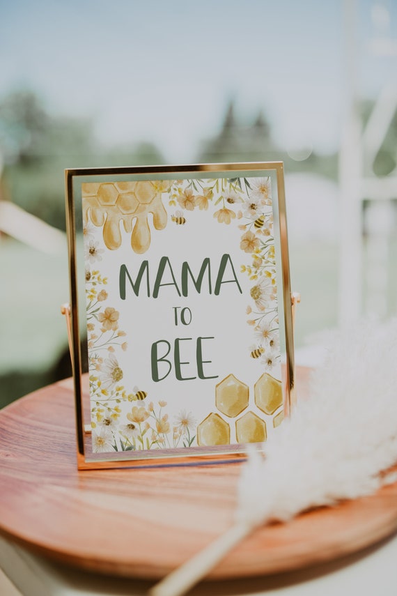 Printable Mama to Bee Sign for Baby Shower Bumble Bee - Etsy