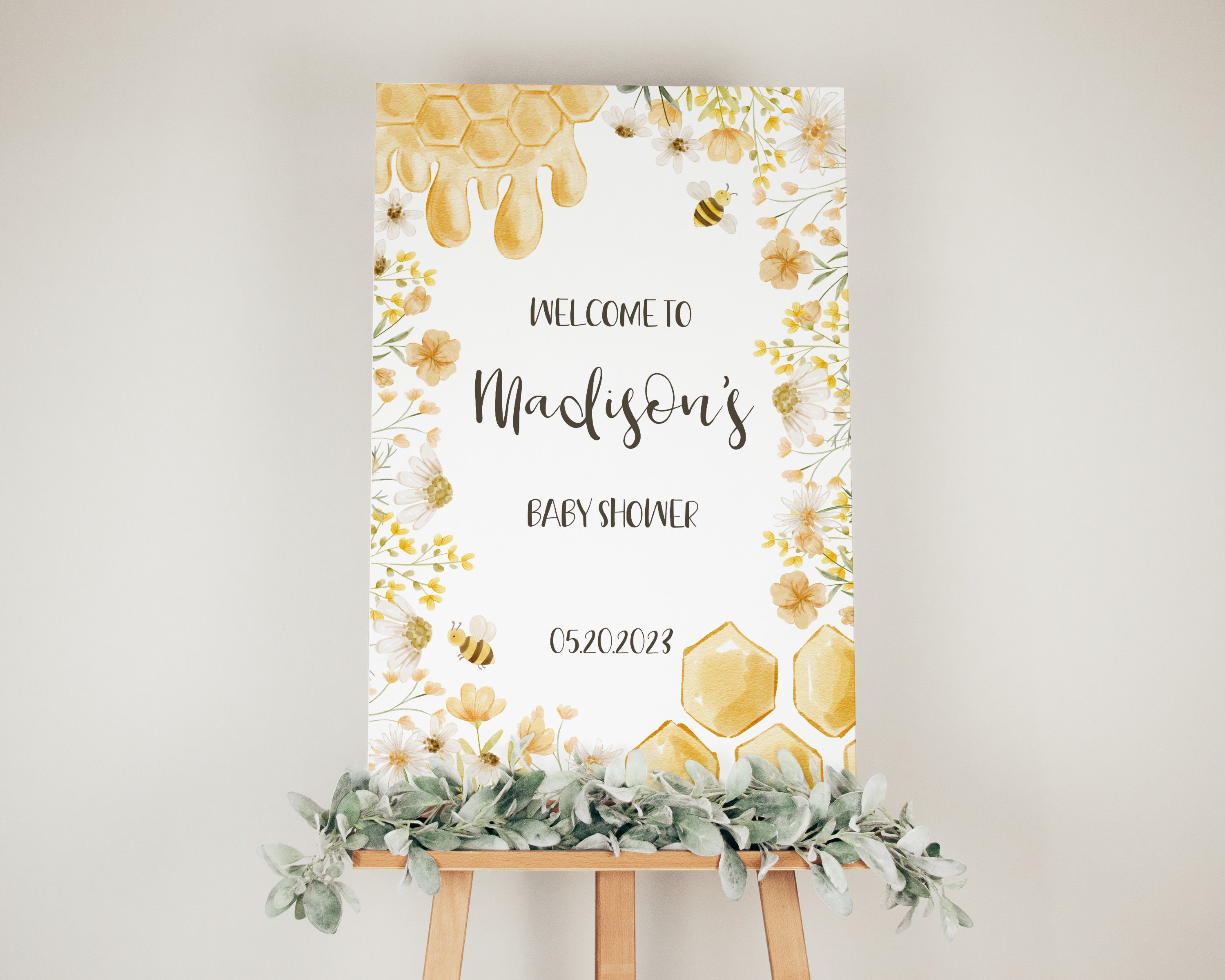 Editable Welcome Sign for Mama to Bee Baby Shower, Gender Neutral ...