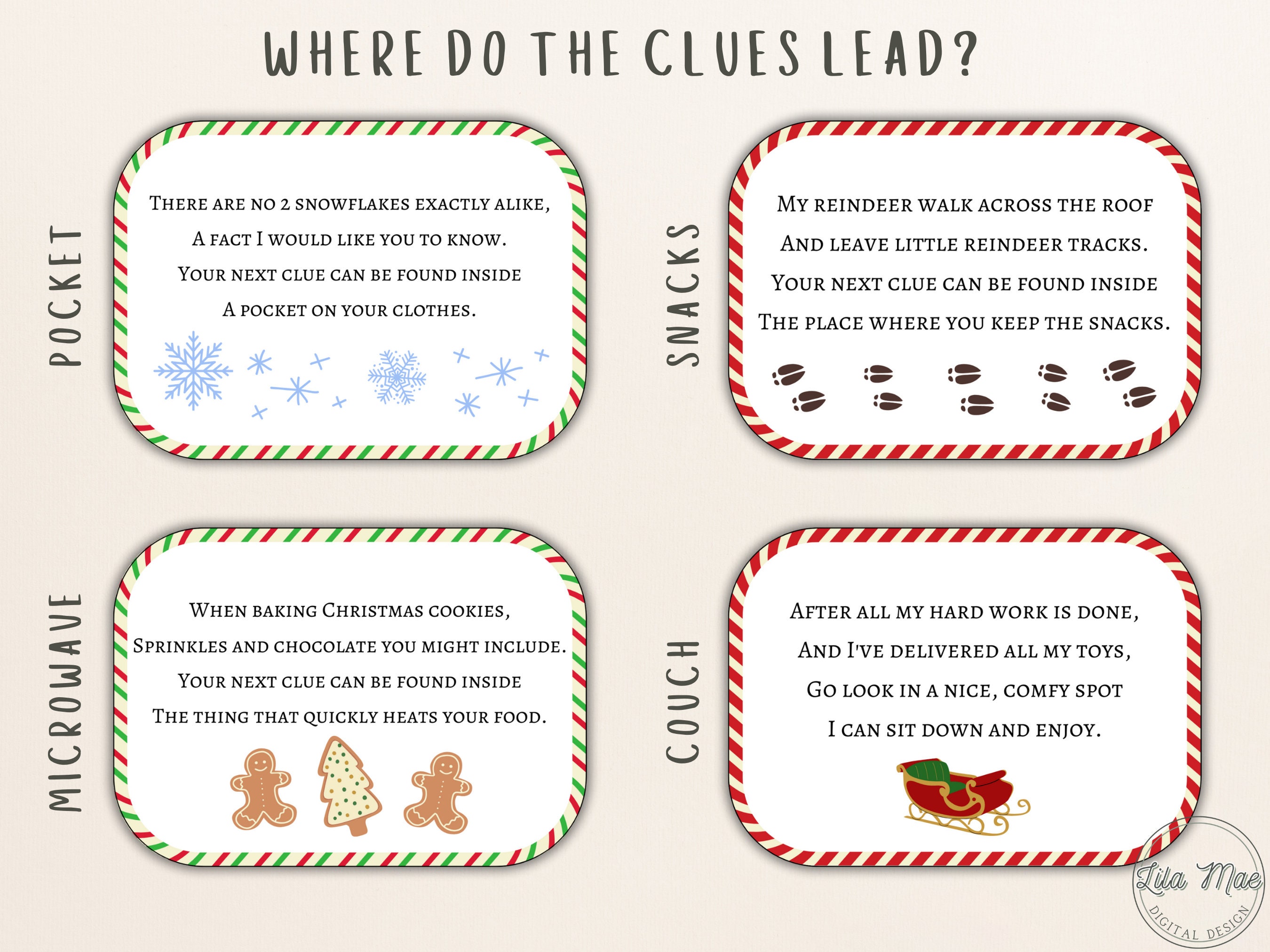 Indoor Christmas Treasure Hunt, Choose From 3 Gift Hiding Places ...