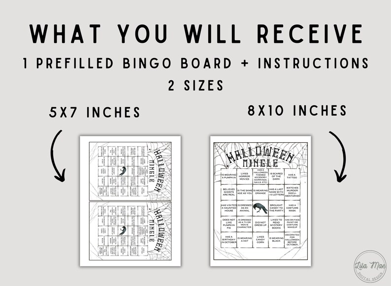 Printable Halloween Find the Guest Bingo, Halloween Party Icebreaker ...