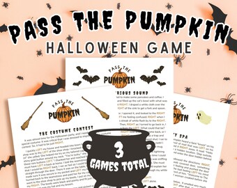 Pass the Pumpkin Printable Halloween Left Right Game, Fun Activities ...