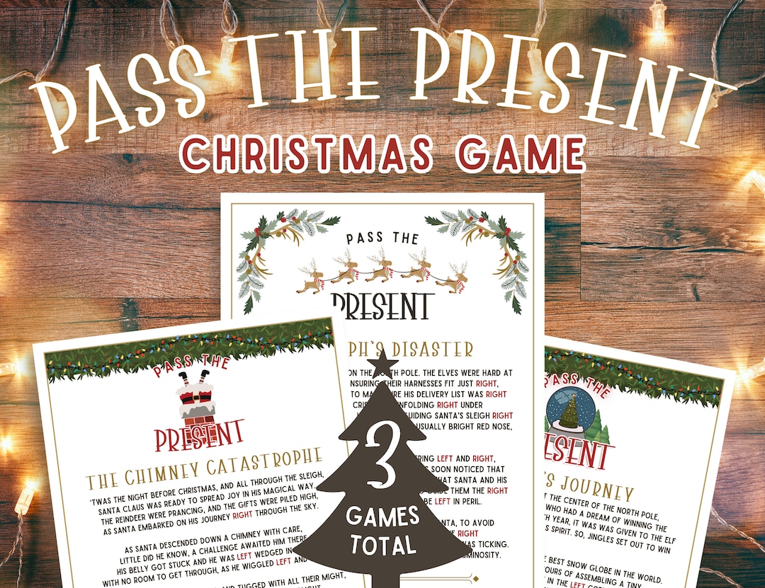 Christmas Left Right Game Bundle, Pass the Present Printable Party ...