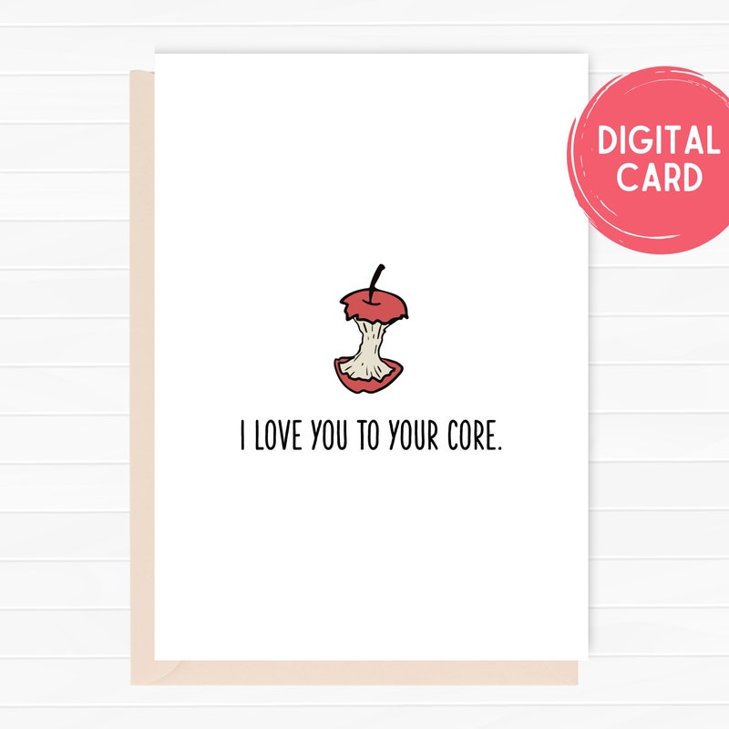 Apple Pun Card - Etsy