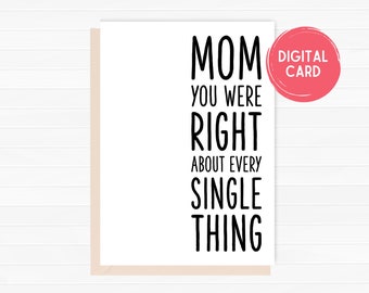 You Were Right Card - Etsy