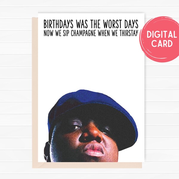 Rapper Birthday Card - Etsy