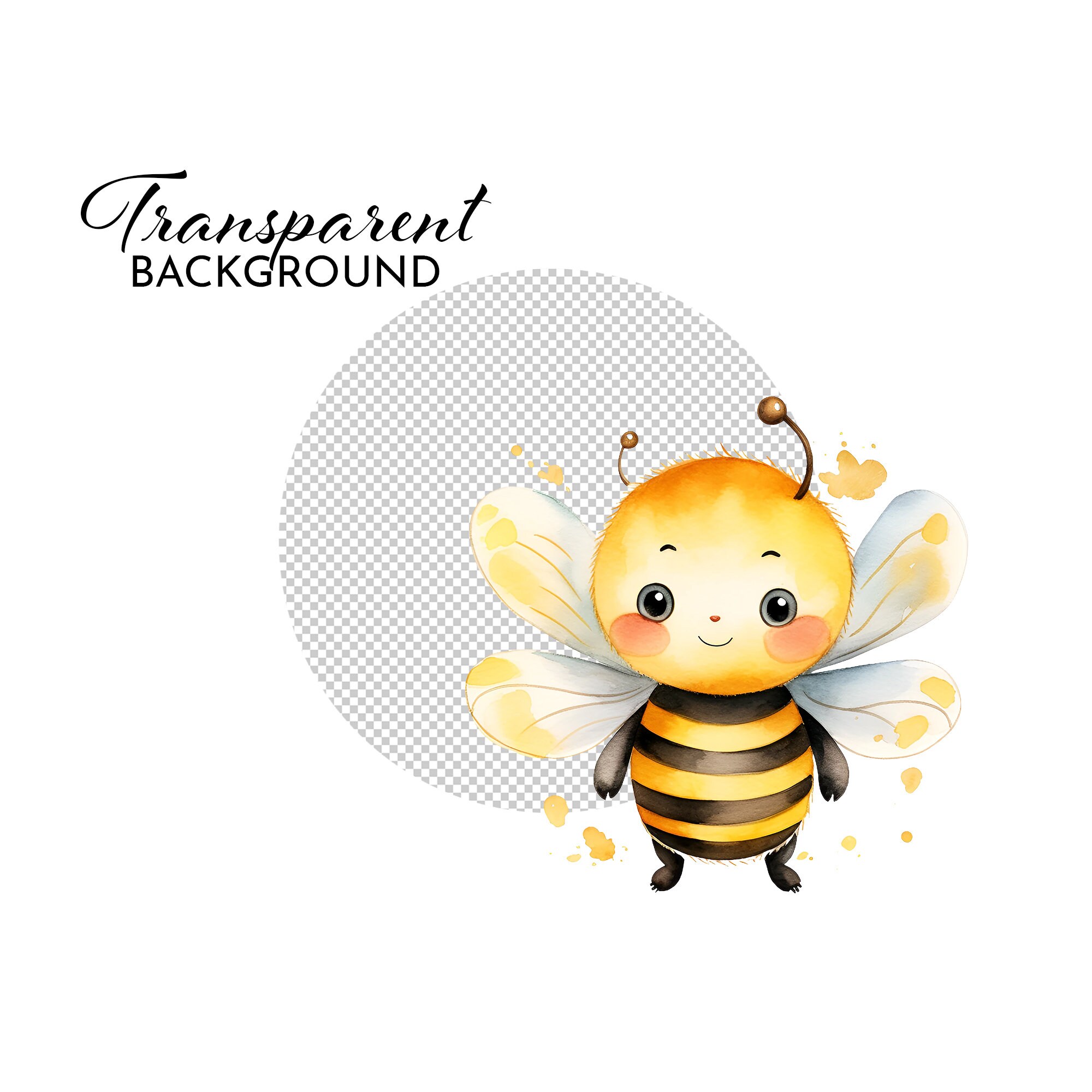 Cute Watercolor Bee Clipart, Bee Hive, Honeybee Clip Art, Baby Shower ...