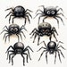Cute Black Spiders Clipart, Gothic Clipart, Spiderweb Clipart Clipart ...