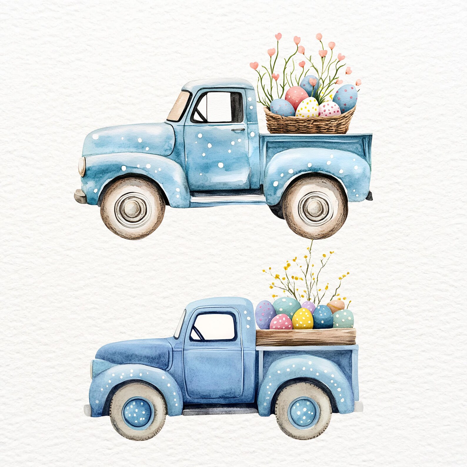 Easter Truck Clipart: Vintage Farm Truck PNG Images (commercial Use) - Etsy