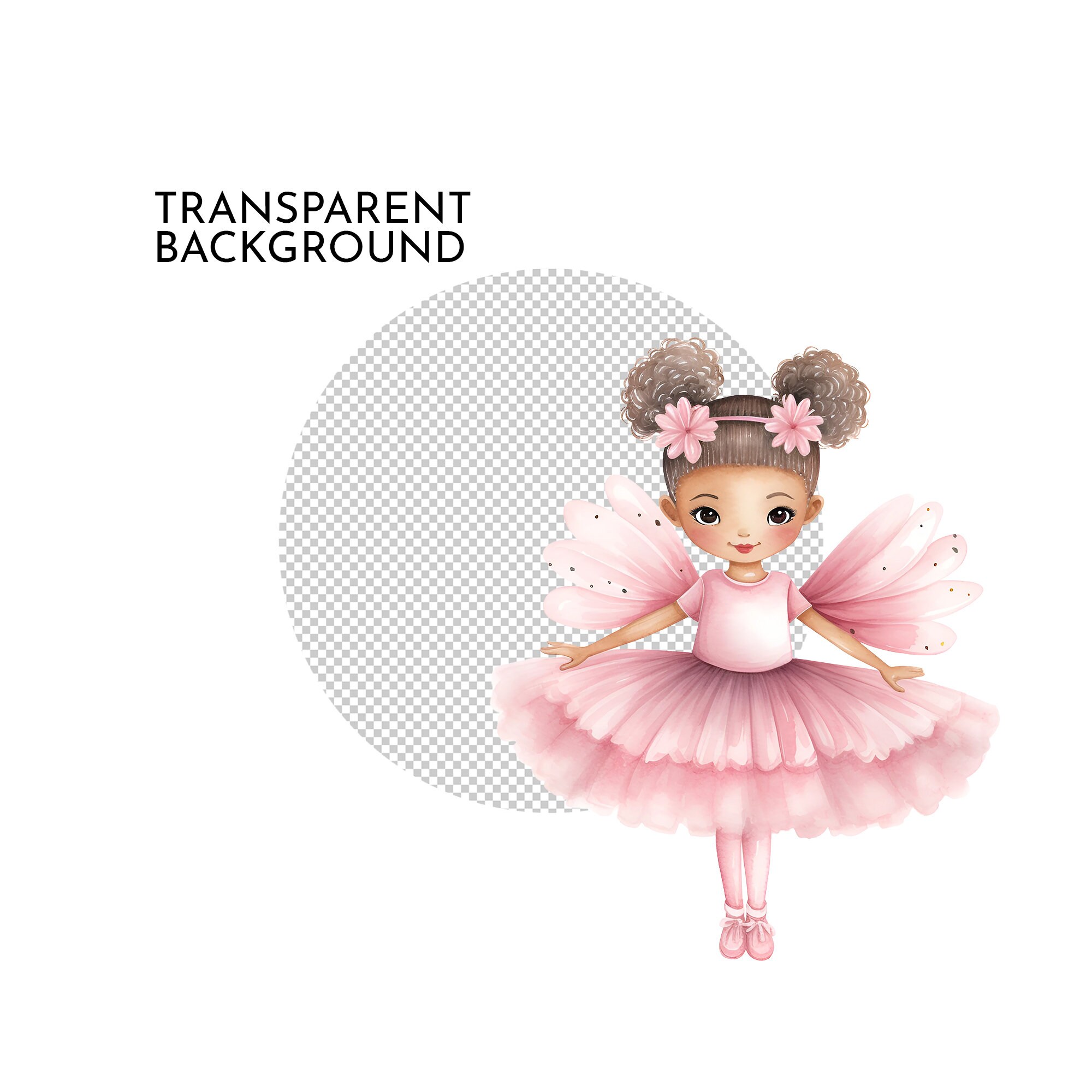 Cute Pink Ballerina Clipart, Pink Dress Clip Art, Cute Watercolor ...