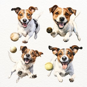 Jack Russell Terrier Clipart, Puppy Dog Clipart, Watercolor Dog, Gifts ...