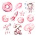 Pink Space Clipart, Pink Spaceman, Estrellas y Planetas, Pink Robots ...