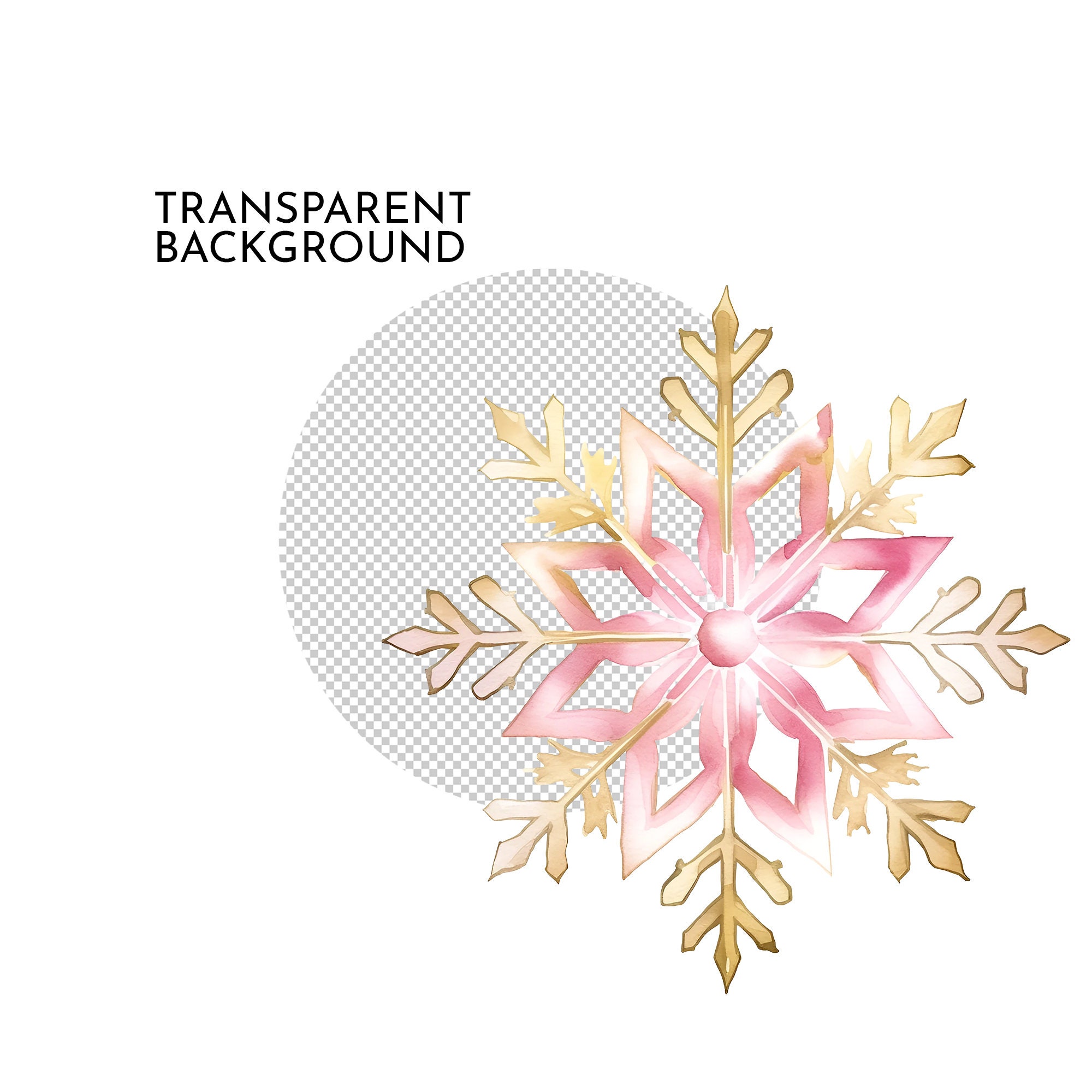 Watercolor Snowflakes Clipart for Christmas, Winter Clip Art, Holiday ...