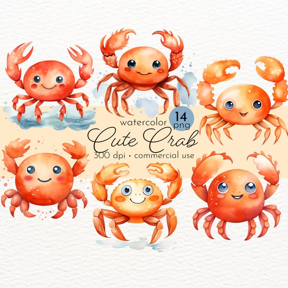 Cute Baby Cartoon Crab