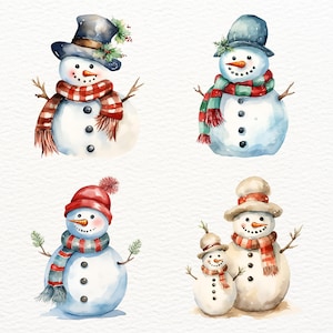 Snowman Clipart, Winter Christmas PNG Graphics, PNG Snowman Kids ...