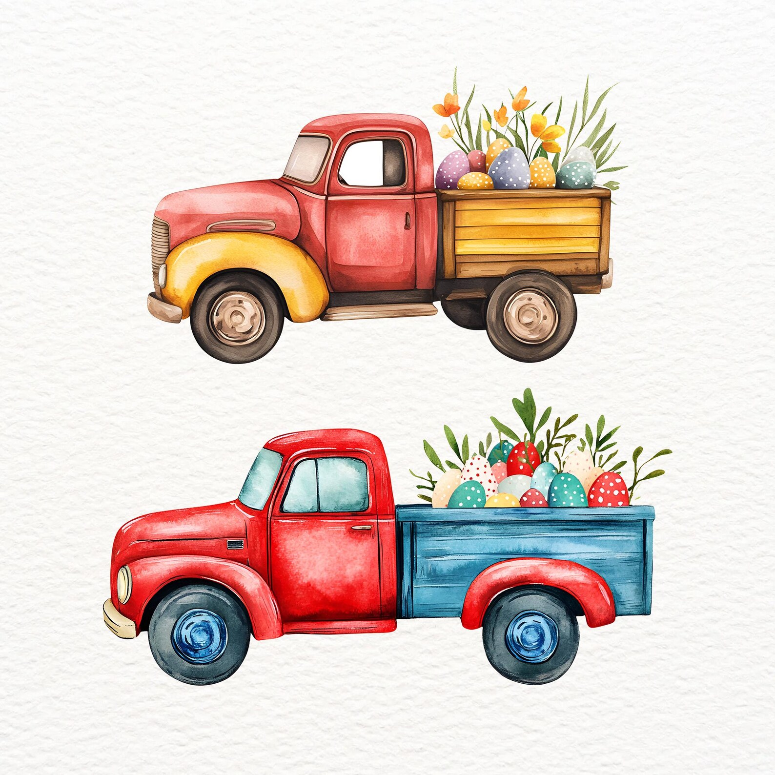 Easter Truck Clipart: Vintage Farm Truck PNG Images (commercial Use) - Etsy