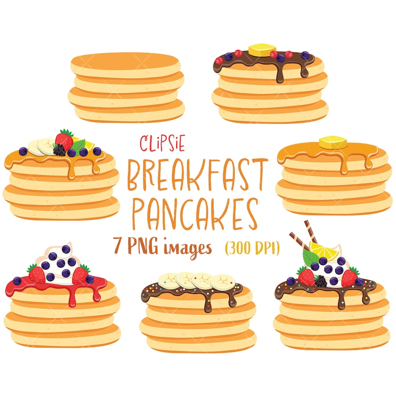 Pancakes Berries Art - Etsy