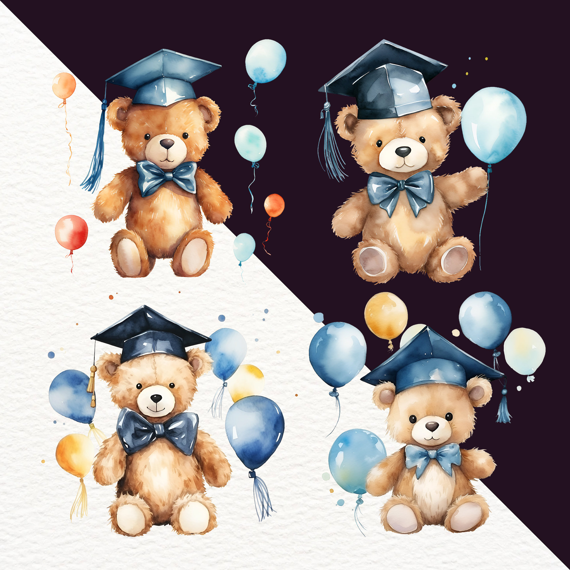 Graduation Teddy Bear Clipart, Cute Teddy Bear, School Kids Clipart ...