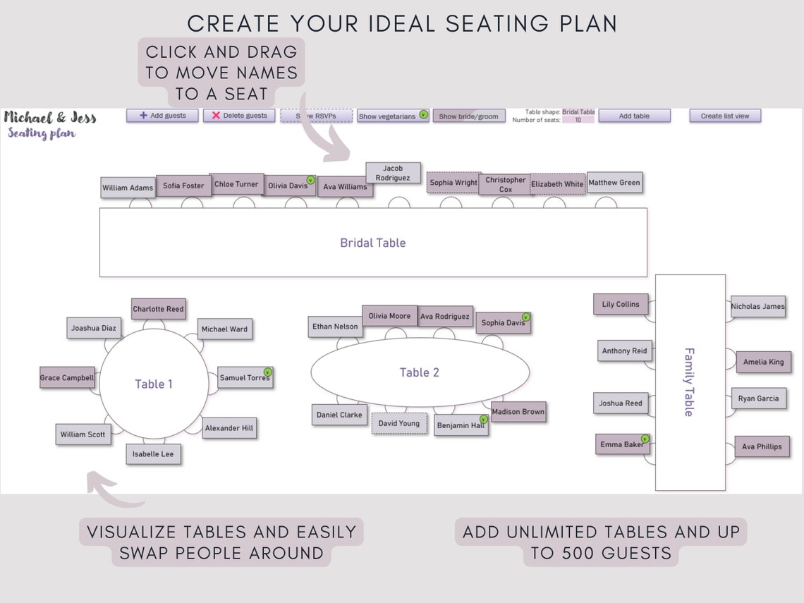 Seating Chart Creator App Guest List to Dream Wedding Seating Plan in 5 ...