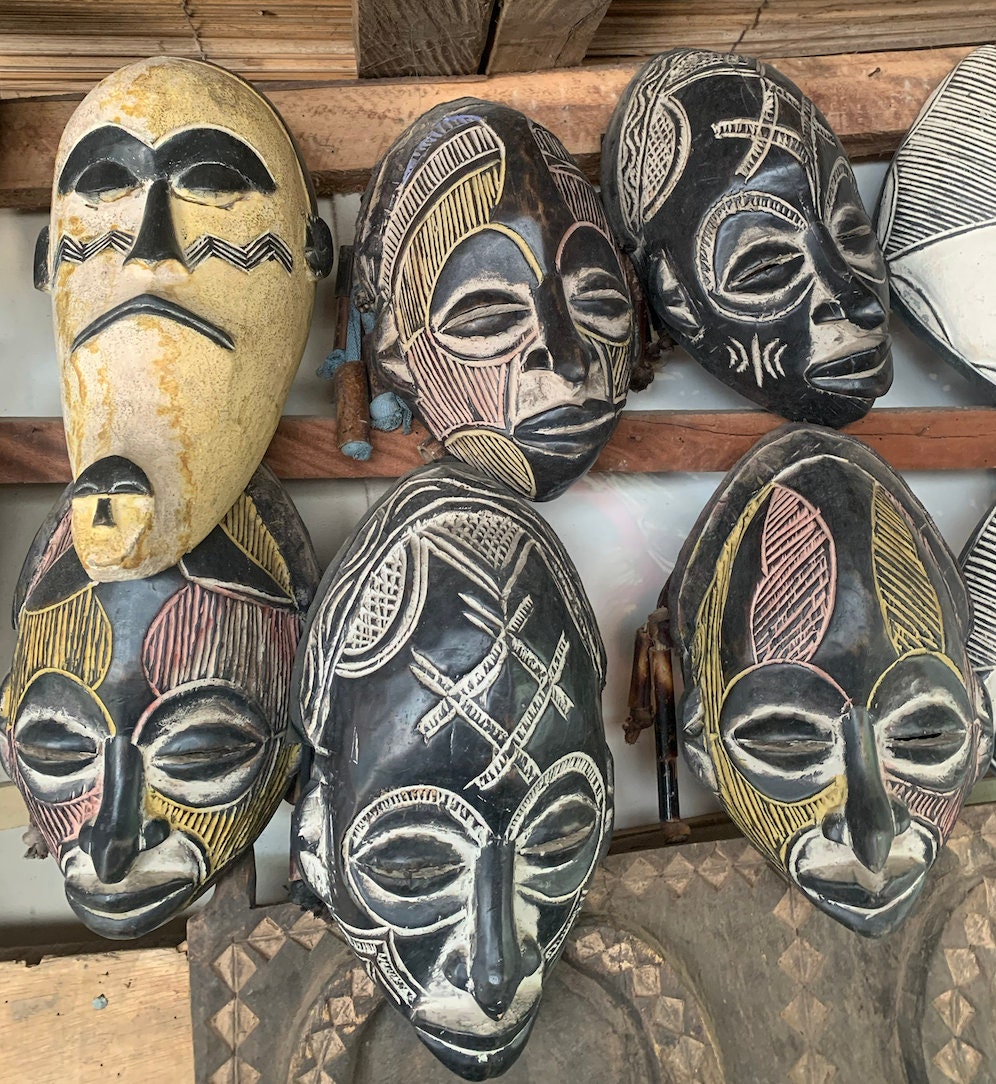 Colorful West African Masks