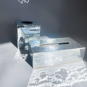 Disco Tissue Box, Tissue Holder, Disco Ball, Mirror Design, Home Decor ...