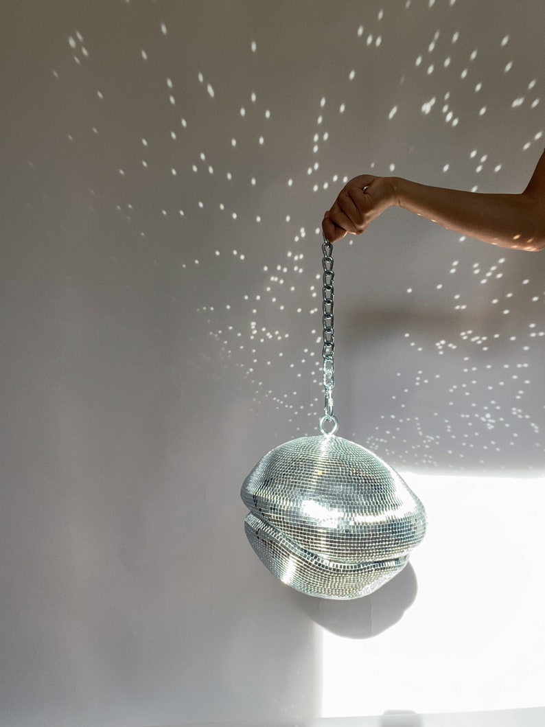Hanging Double Melted Disco Ball, Melting Disco Ball, Discoball, Drippy ...