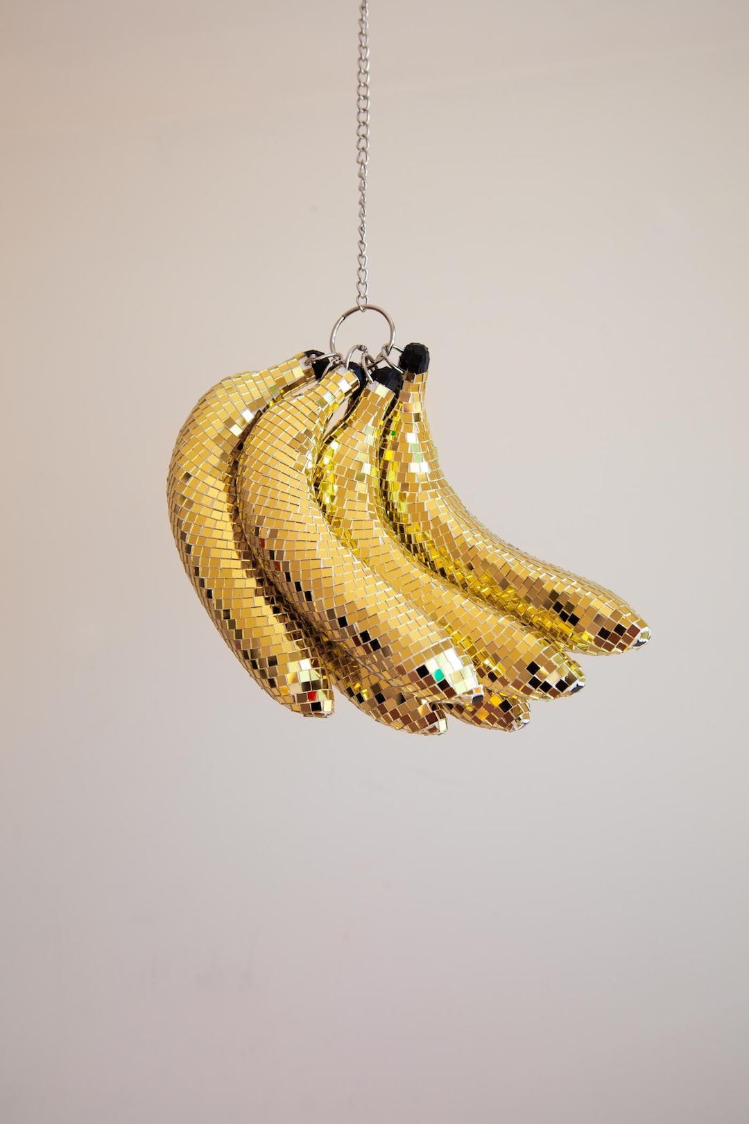 Hanging Disco Ball Bananas, Banana Plant, Sculpture, Mosaic, Mirror - Etsy