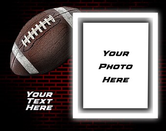 Football Border, Pdf, Printable Blank Sports Template Instant Download ...