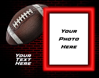 Football Border, Pdf, Printable Blank Sports Template Instant Download ...