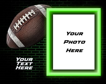 Football Border, Pdf, Printable Blank Sports Template Instant Download ...