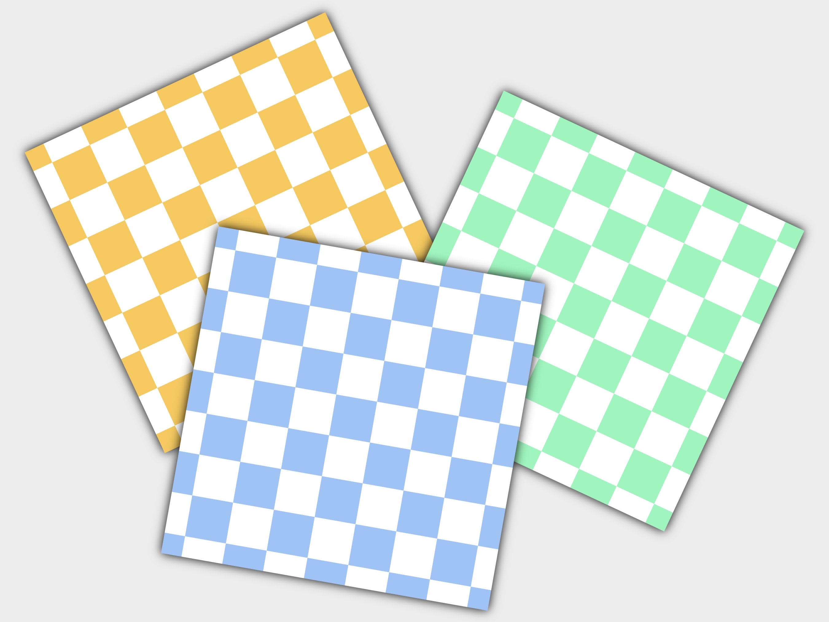 24 Checker Seamless Digital Papers, Pastel Checkered Pattern, Instant ...