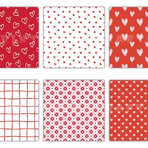 Pink and Red Valentines Digital Paper, Seamless Repeat Printable ...