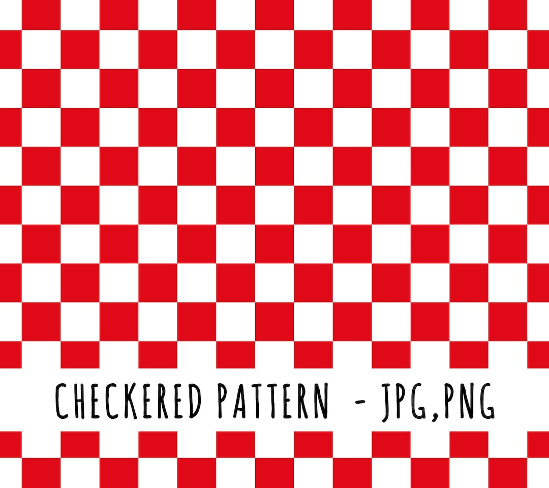 Red and White Checkered Digital Paper, Jpg , Png , Seamless Checks ...