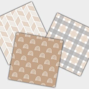 NEUTRAL SEAMLESS Digital Paper Pack, Repeatable Patterns, BOHO ...