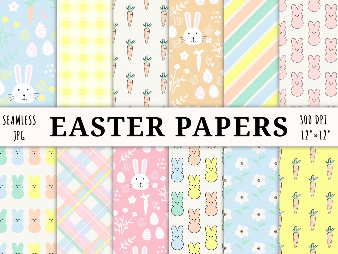 15 Easter Digital Paper, Seamless Repeat Printable Pattern, Instant ...