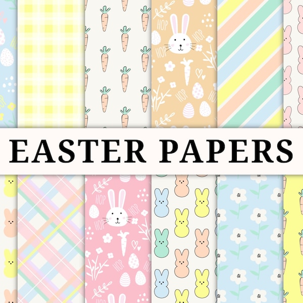 Easter Digital Paper - Etsy