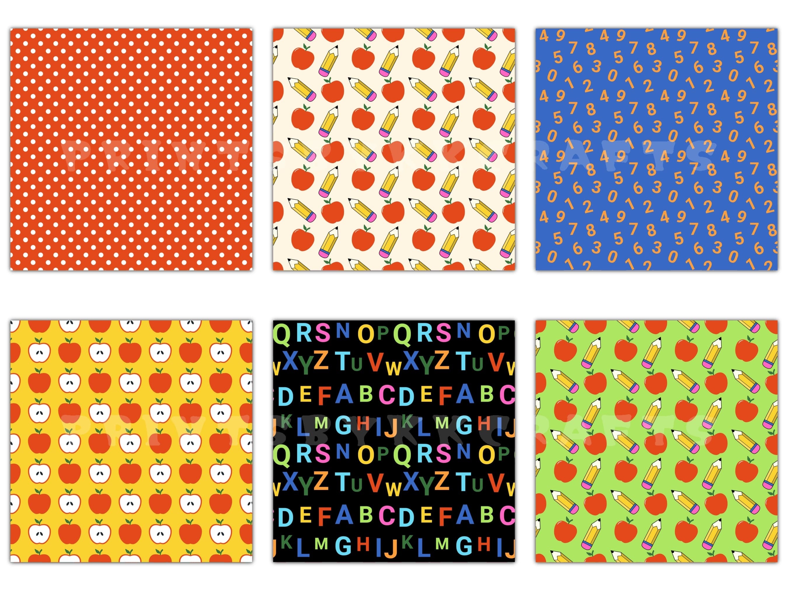 BACK TO SCHOOL, Printable Digital Paper, Seamless Repeat, Classroom ...