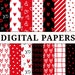 Pink and Red Valentines Digital Paper, Seamless Repeat Printable ...
