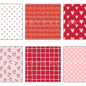 Pink and Red Valentines Digital Paper, Seamless Repeat Printable ...
