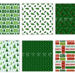 Christmas Digital Paper, Seamless Repeat Printable Pattern, Holiday ...