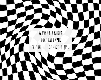 Black and White Checkered Seamless Pattern, Checkered Digital Paper - Etsy