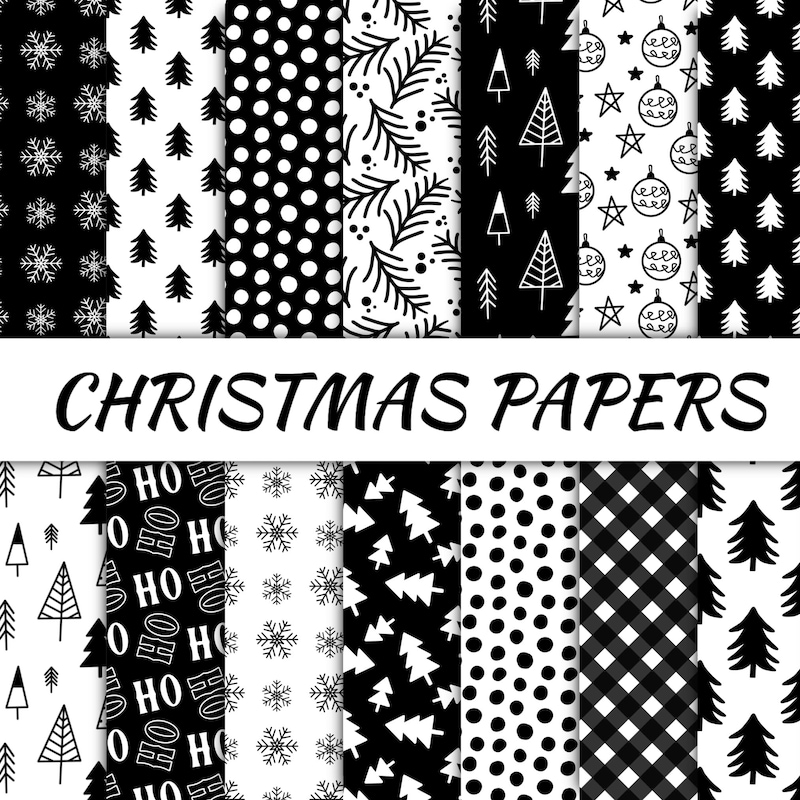 Black and White Christmas - Etsy