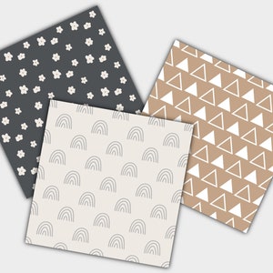 NEUTRAL SEAMLESS Digital Paper Pack, Repeatable Patterns, BOHO ...