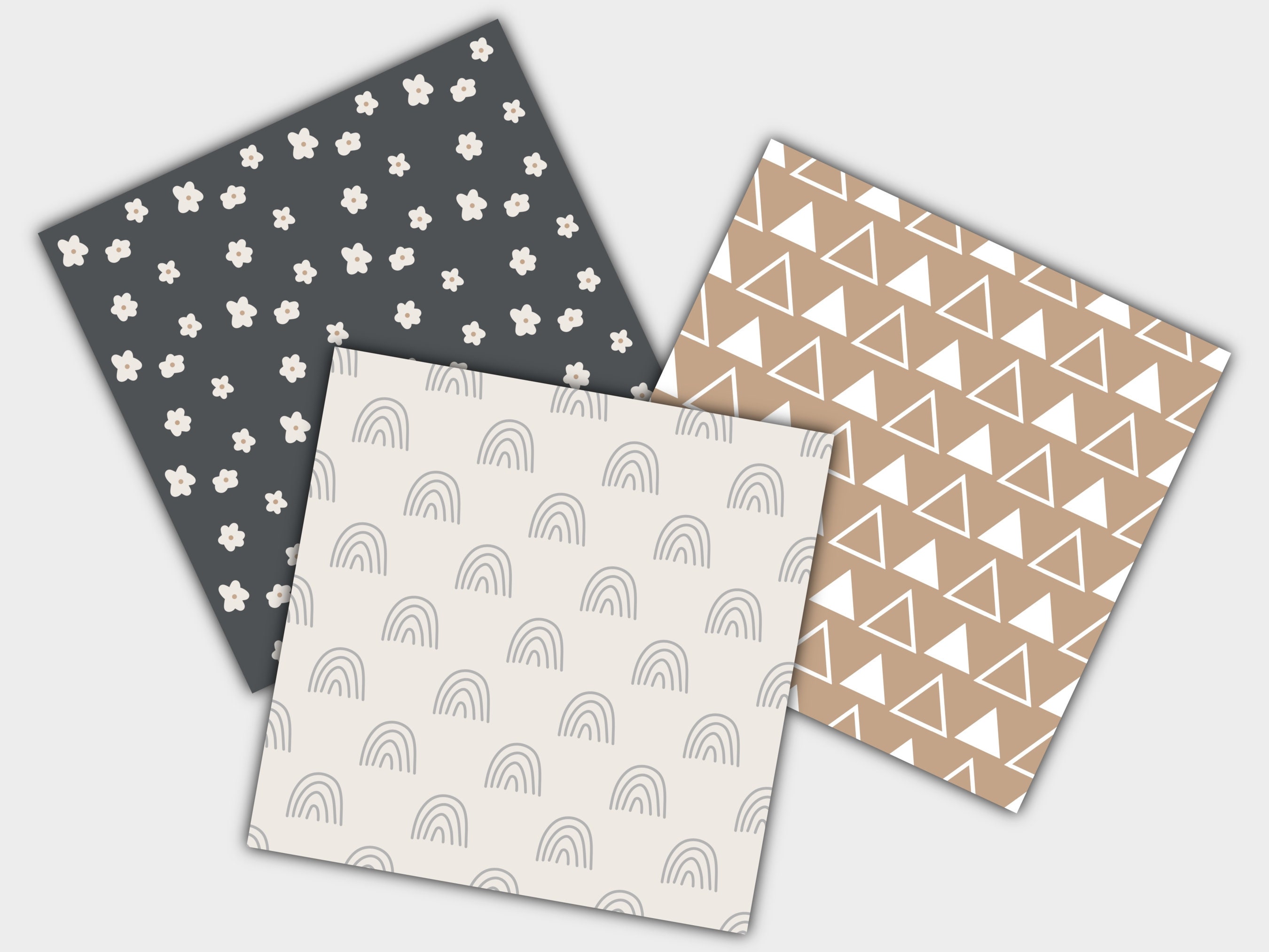 NEUTRAL SEAMLESS Digital Paper Pack, Repeatable Patterns, BOHO ...