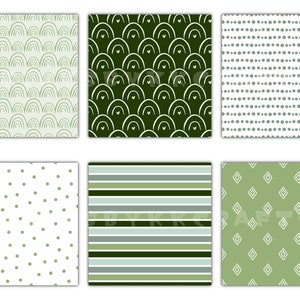 Sage Green Digital Papers, Seamless Repeat Printable Pattern, Instant ...