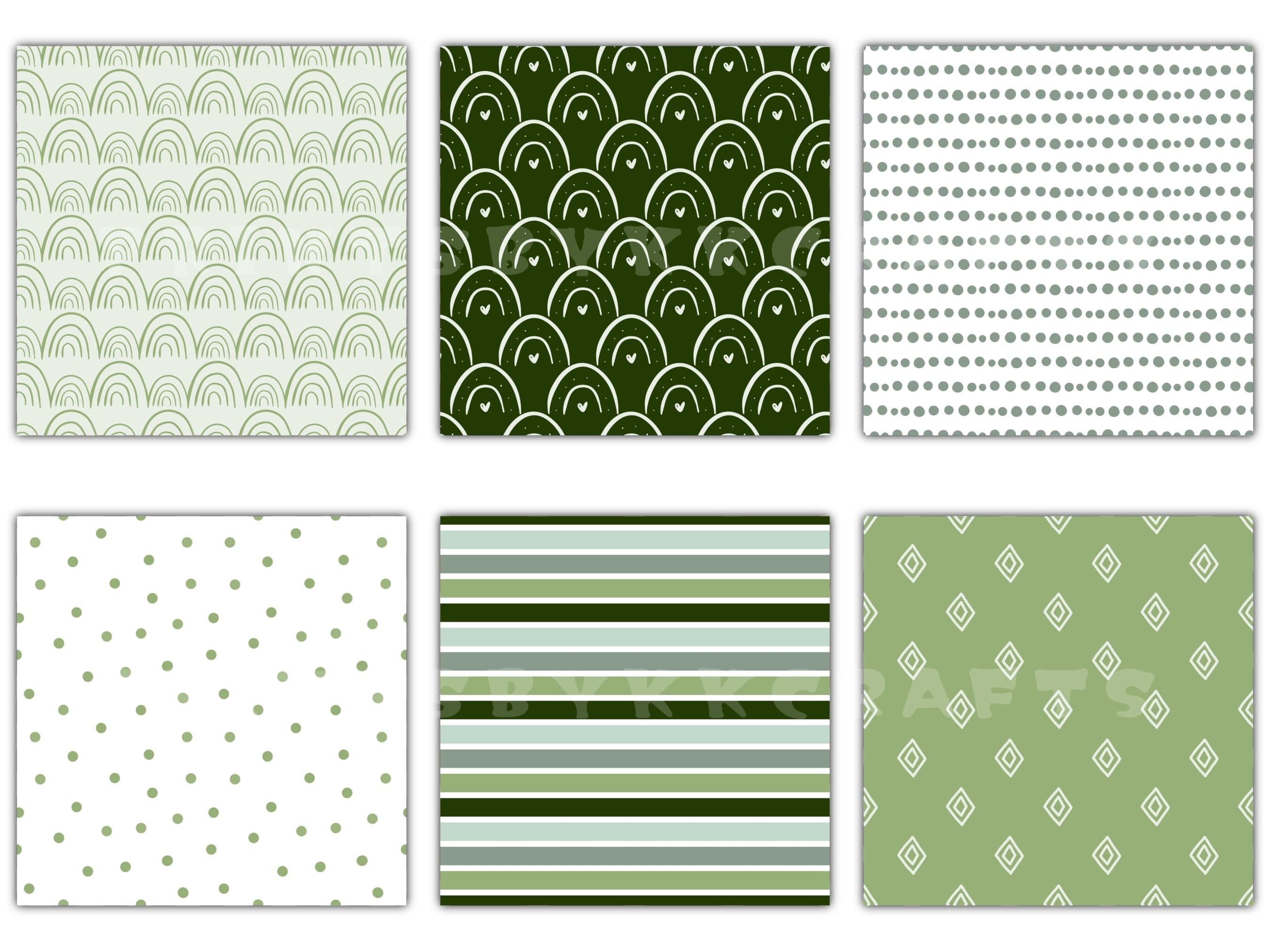Sage Green Digital Papers, Seamless Repeat Printable Pattern, Instant ...