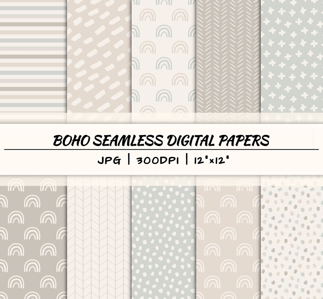 Boho Seamless Digital Paper Pattern, Boho Background, Printable Pattern ...