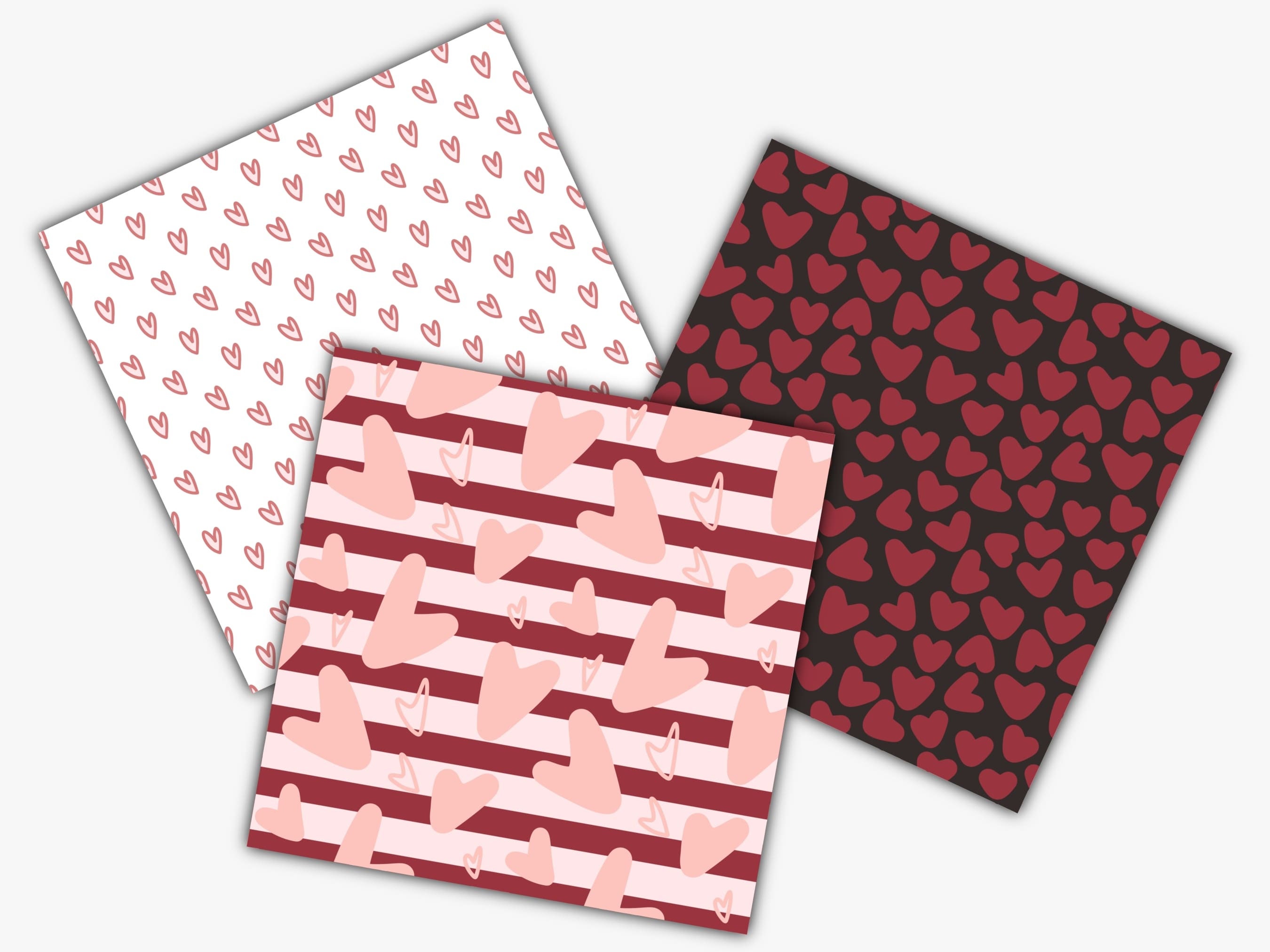 Valentine's Day Digital Paper Pack, Love Seamless Repeat Printable ...